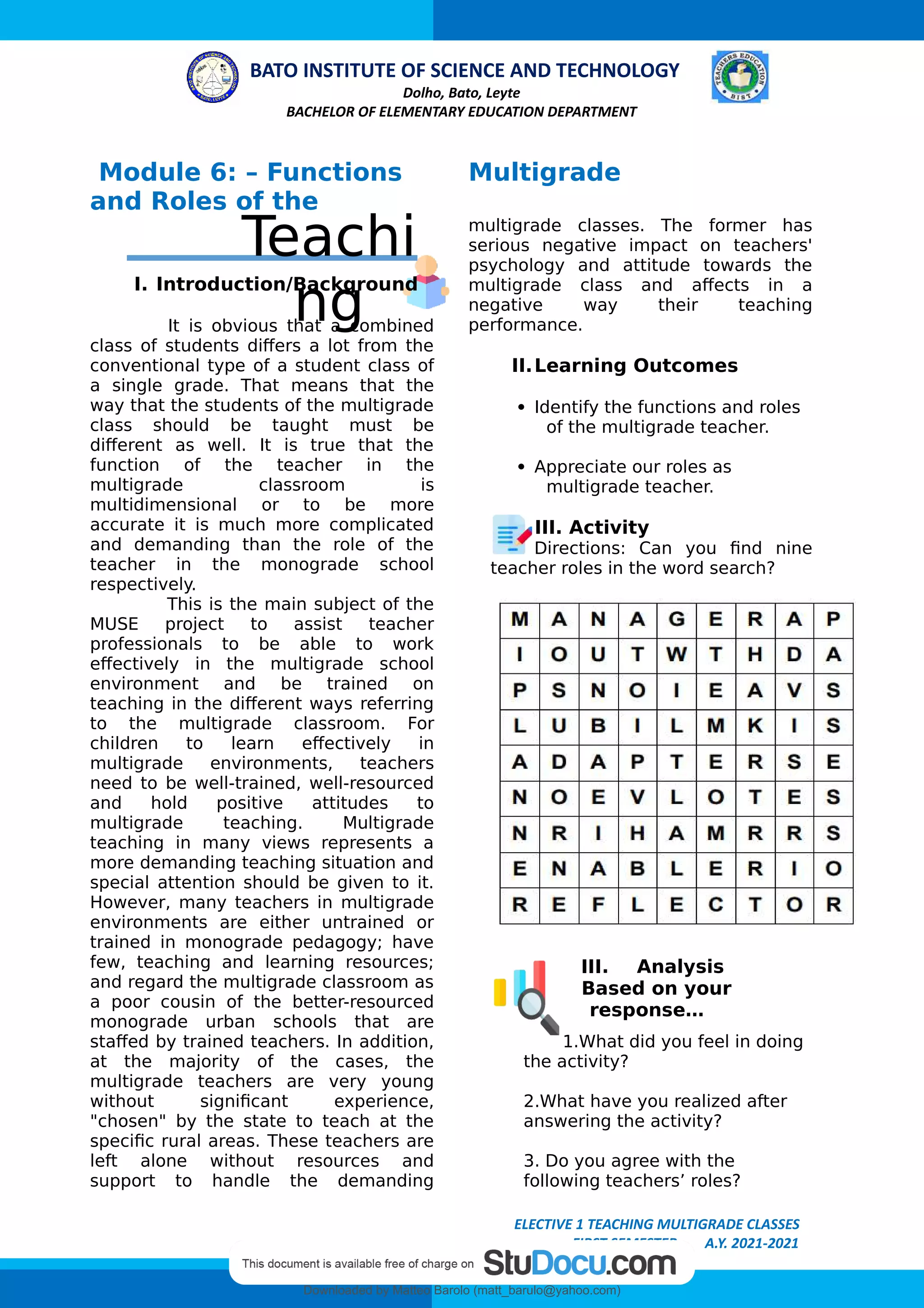 4 e-lective-1-module-6-lesson-11-12 | PDF