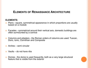 THEORY: Early Renaissance Architecture | PPTX