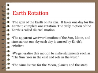 The motion of Earth | PPT