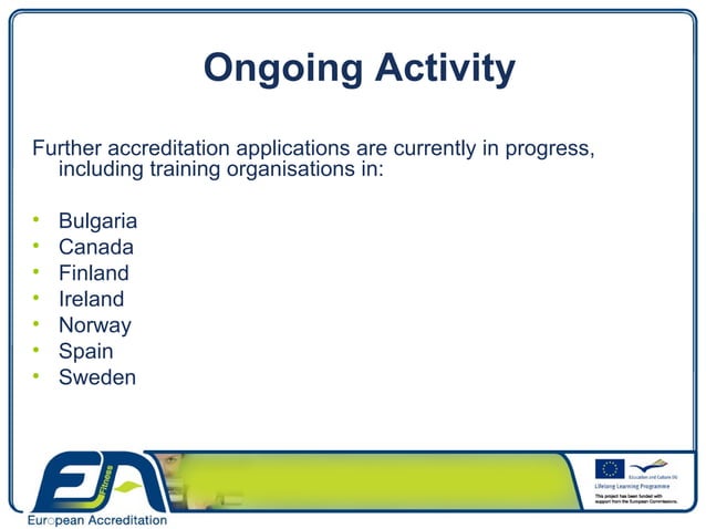 EHFA Accreditation - Background Process Results - CYQ - Jenny ...