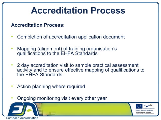 EHFA Accreditation - Background Process Results - CYQ - Jenny ...