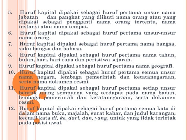 ejaam huruf kapital bahasa indonesia kelas 5 | PPT