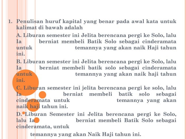 ejaam huruf kapital bahasa indonesia kelas 5 | PPT