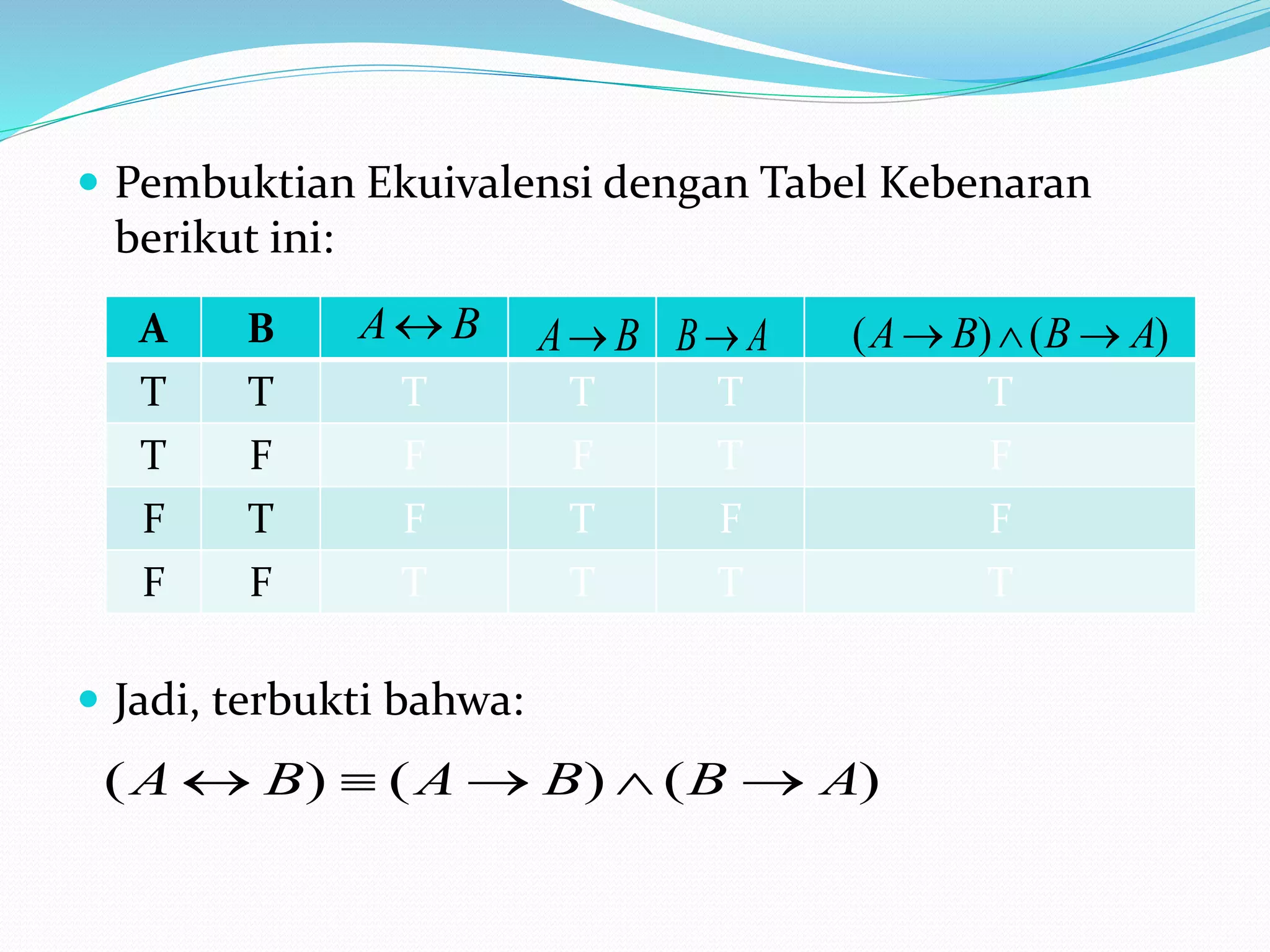 4 ekuivalen logis | PPTX