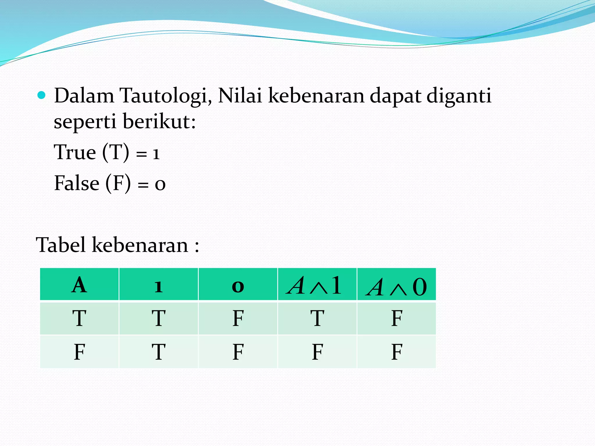 4 ekuivalen logis | PPTX