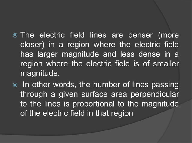 ELETRIC FIELD LINES | PPTX