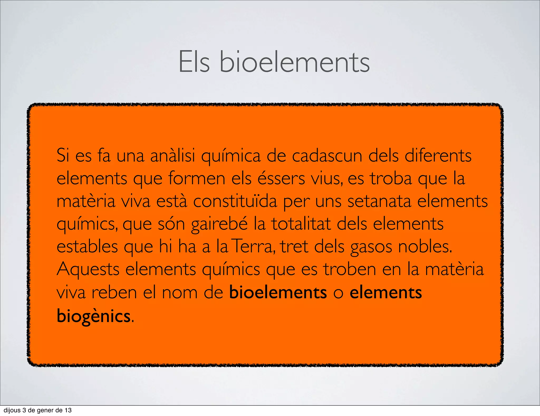 04. Els bioelements | PDF