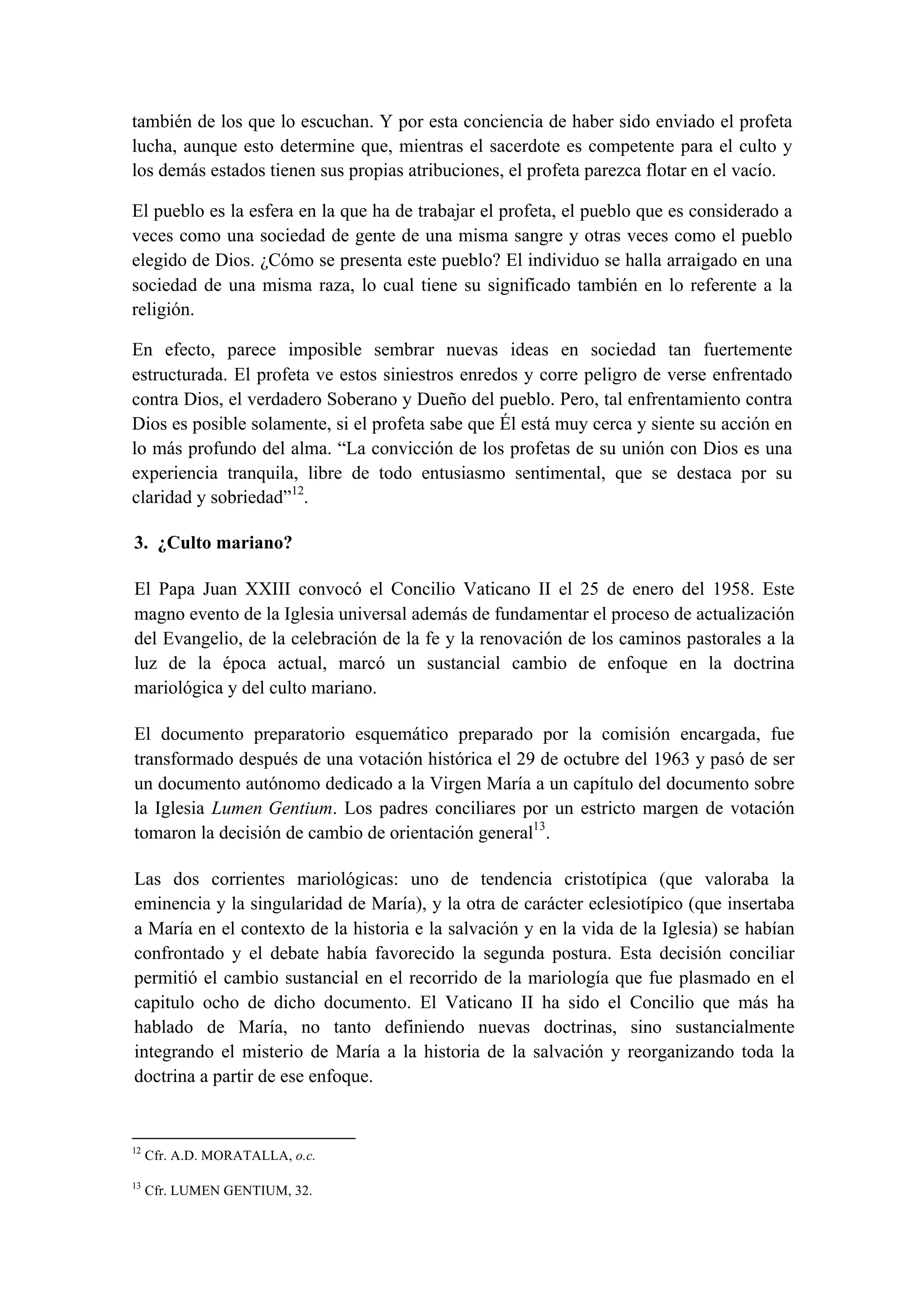 Comunicación: El silencio de María resistencia y profecia | PDF