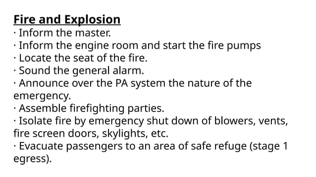 Emergency Situation and Shipboard Contingency Plan.pptx | Logistics ...