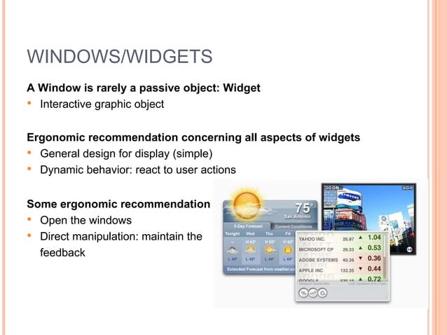 4. ergonomic of wimp interface | PPT