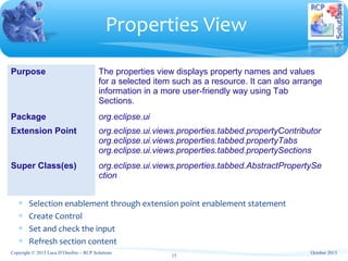 Eclipse Training - Standard Extension Points and APIs | PPT