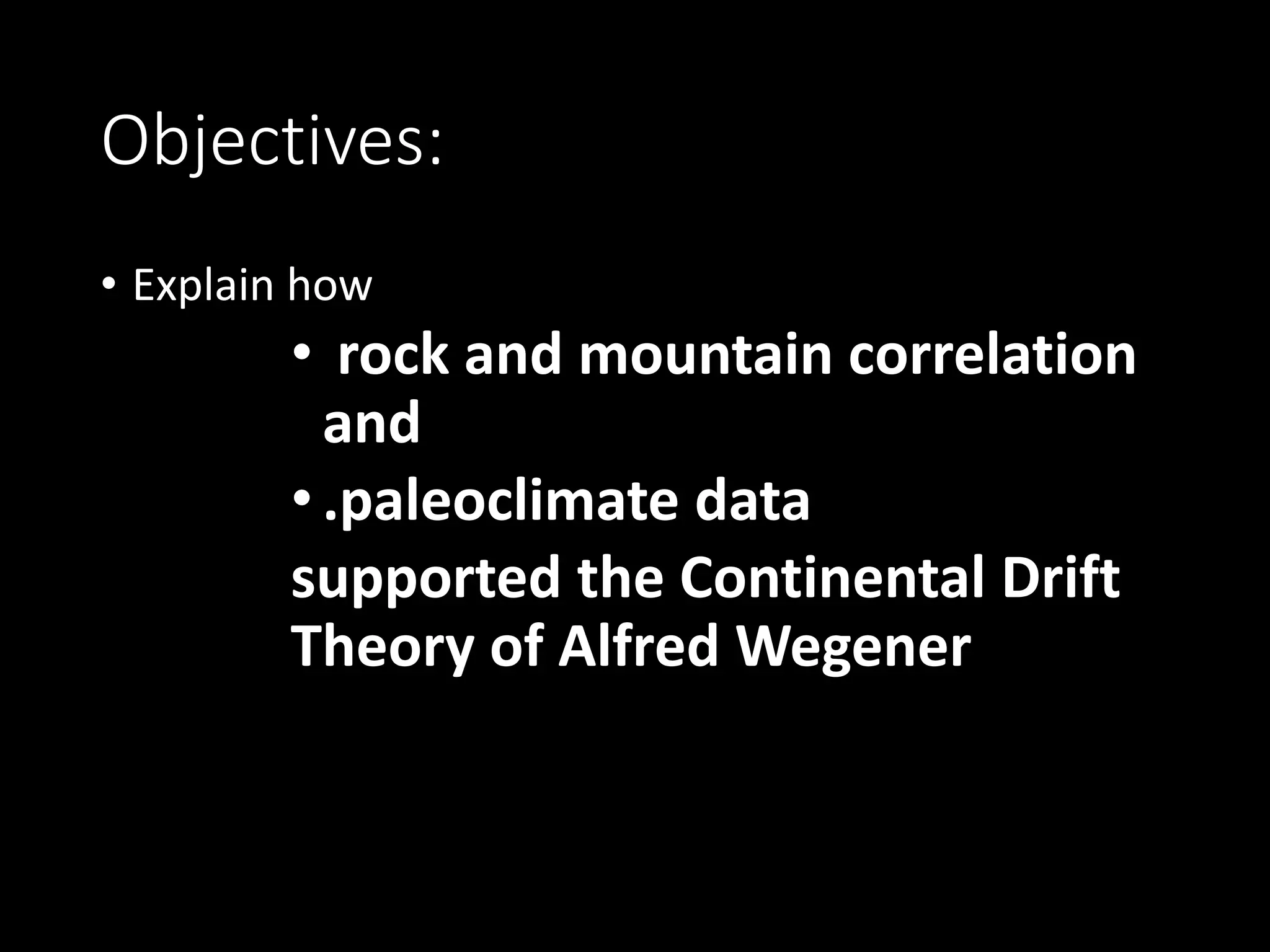 CONTINENTAL DRIFT THEORY EVIDENCES ppt | PPT