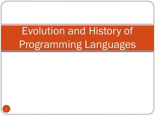 4 Evolution Of Programming Languages 
