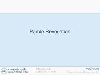 4. evolution of parole | PPTX