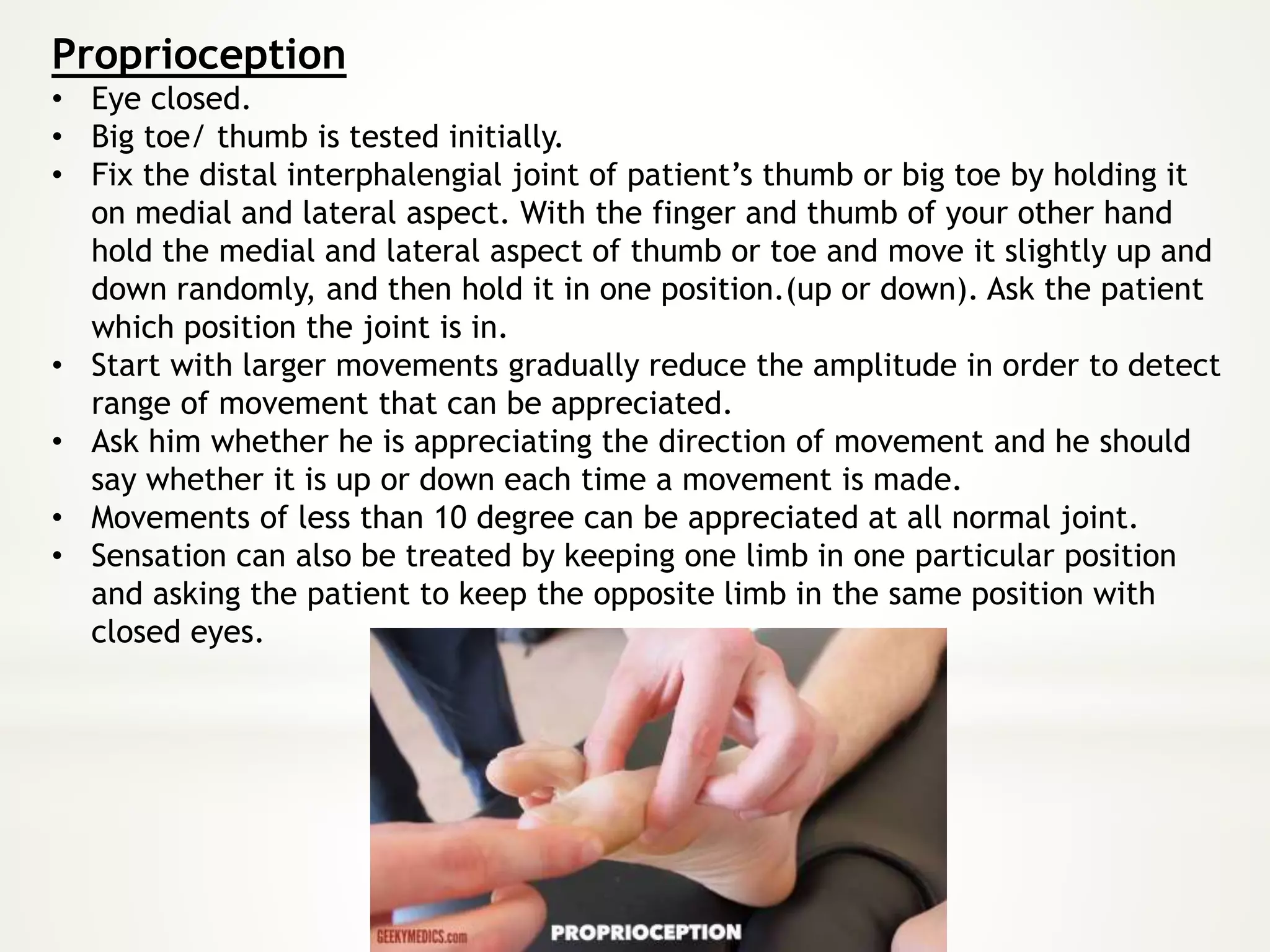 Part 4 examination of motor and sensory system | PPTX