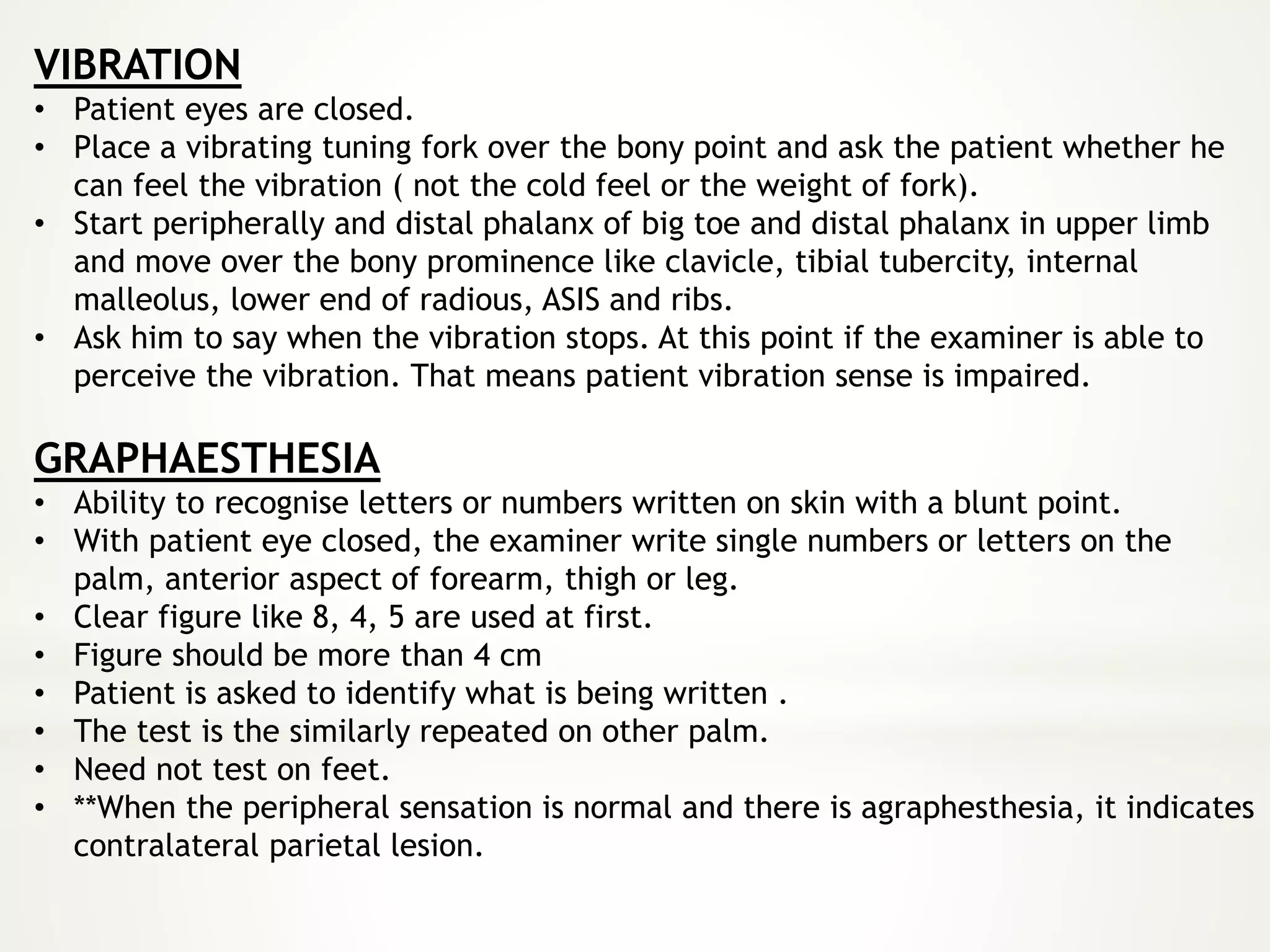 Part 4 examination of motor and sensory system | PPTX