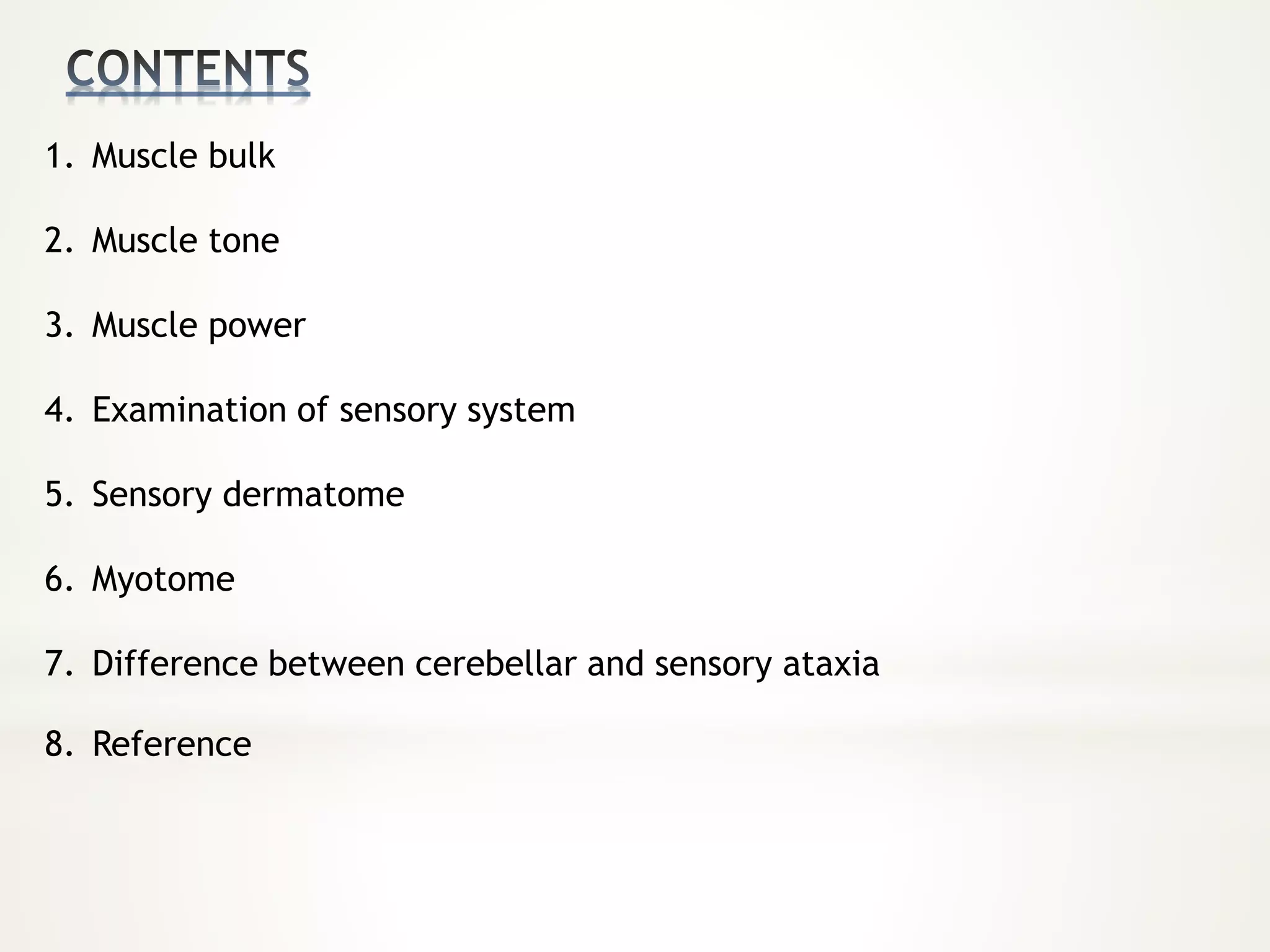 Part 4 examination of motor and sensory system | PPTX