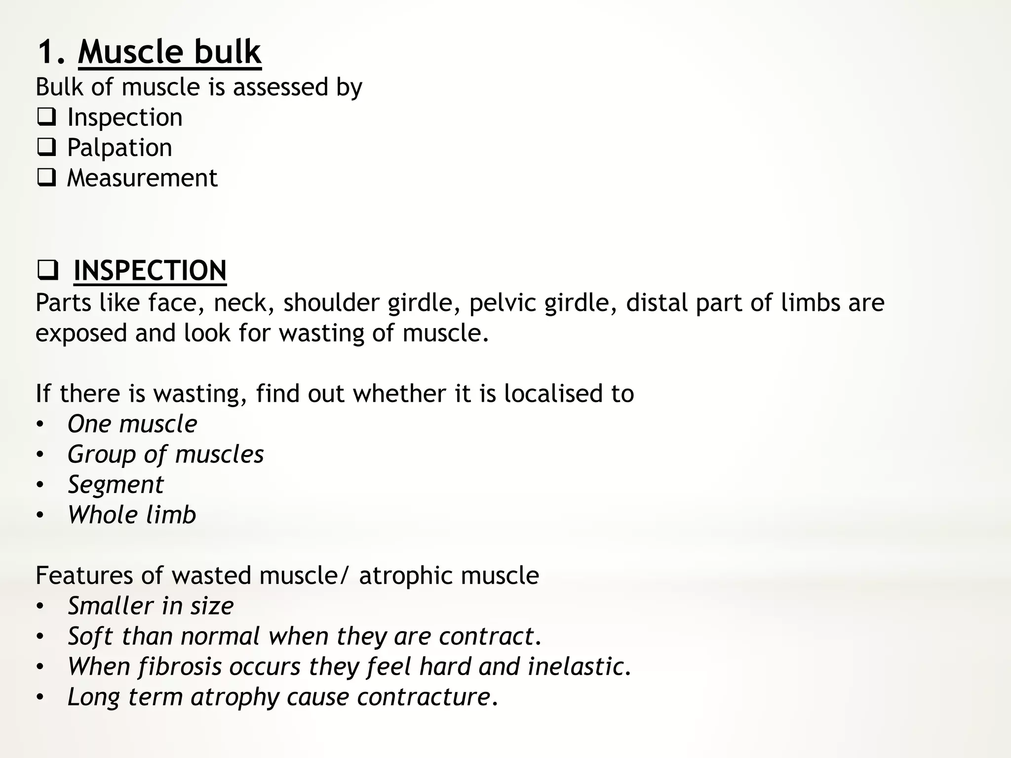 Part 4 examination of motor and sensory system | PPTX