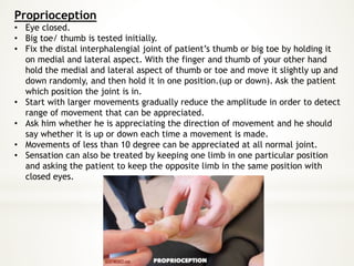 Part 4 examination of motor and sensory system | PPTX