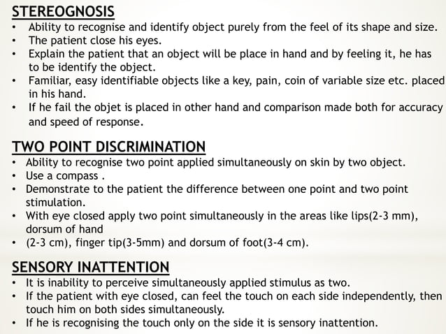 Part 4 examination of motor and sensory system | PPTX