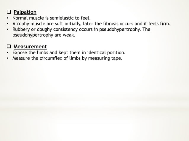 Part 4 examination of motor and sensory system | PPTX