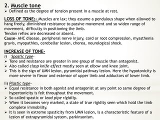 Part 4 examination of motor and sensory system | PPTX
