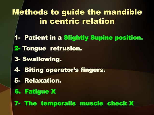 Clinical Steps for Complete Denture Construction 4- Steps of recording ...