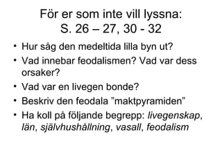 4. feodalismen & bönder | PPT