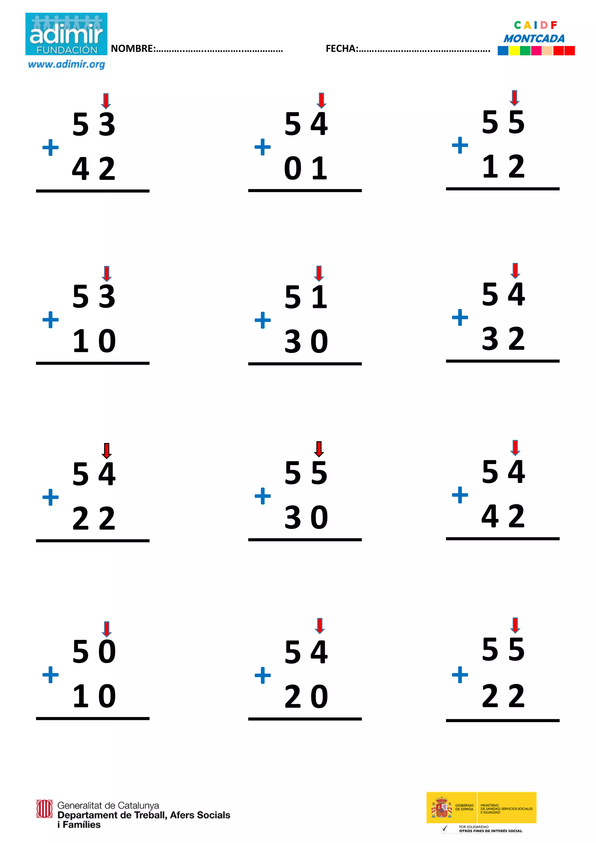 4 fichas-sumas-sin-llevadas | PDF