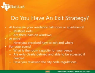 4 Fire and Life Safety - Risk Management - 4 | PPTX | First Aid | Injuries