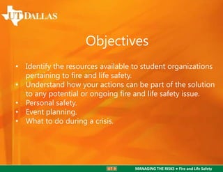 4 Fire and Life Safety - Risk Management - 4 | PPTX | First Aid | Injuries