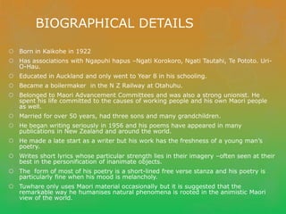 4.friend by hone_tuwhare | PPTX