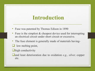 Fuse- Power system Protection | PPTX
