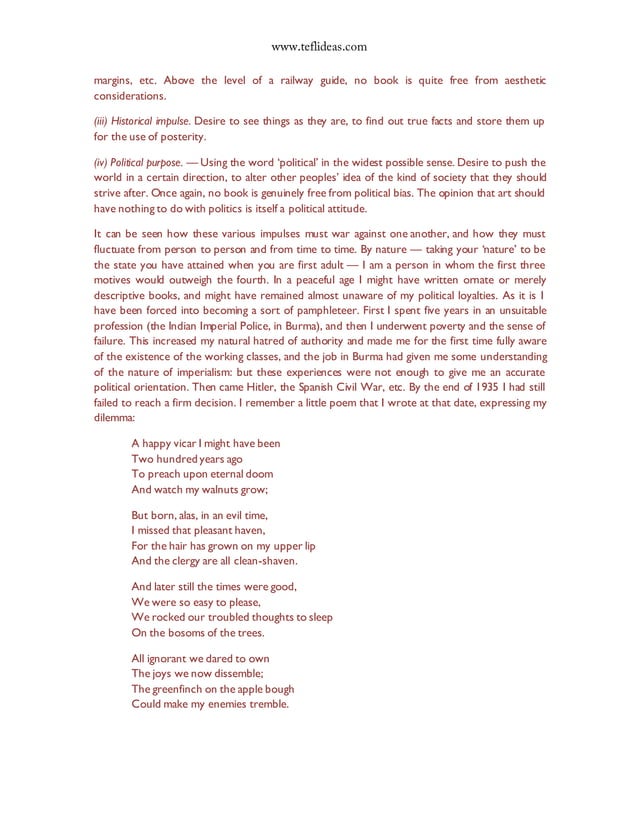 4. George Orwell - Why I Write | PDF