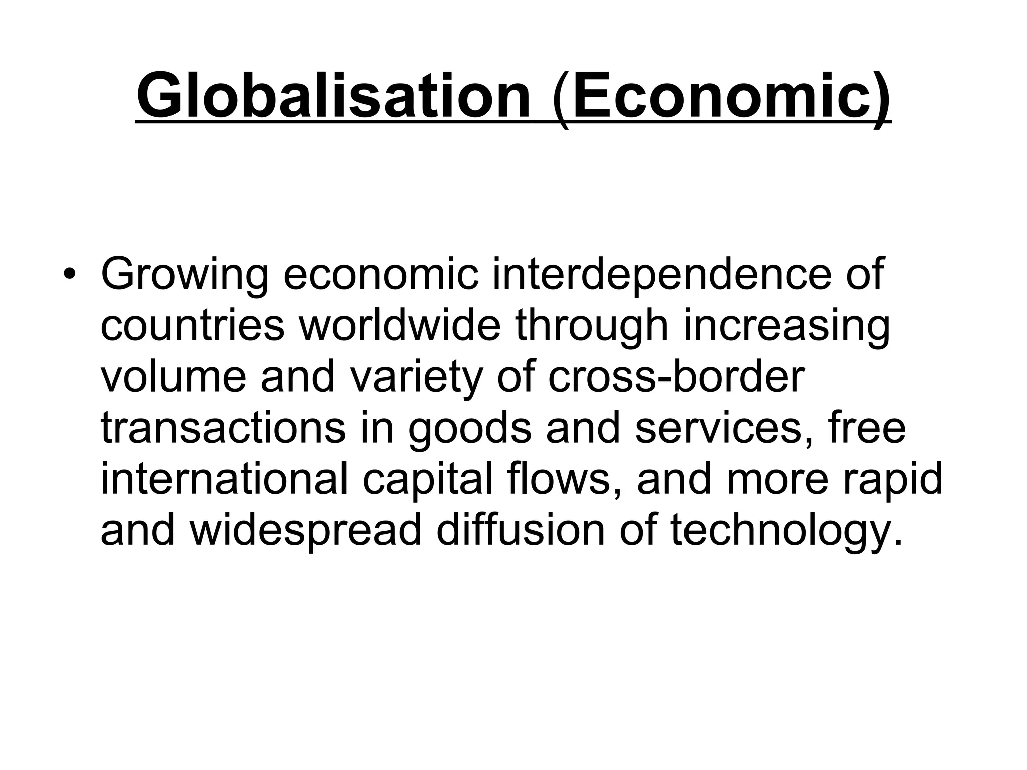 4 Globalisation Economic Powerpoint | PPT