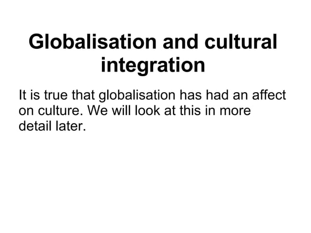 4 Globalisation Economic Powerpoint | PPT