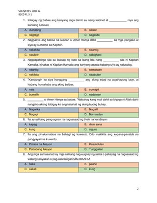 K-TO-12 GRADE 7 FILIPINO Unang Markahan | PDF