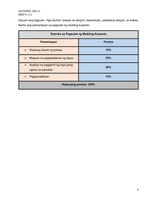 K-TO-12 GRADE 7 FILIPINO Unang Markahan | PDF