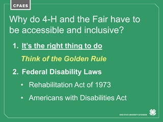 The Winning Plan: Scenarios for Inclusion and Access | PPT