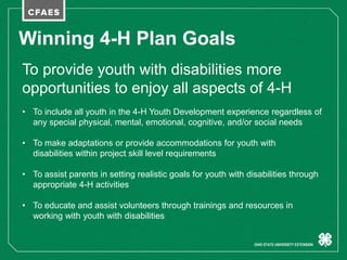The Winning Plan: Scenarios for Inclusion and Access | PPT