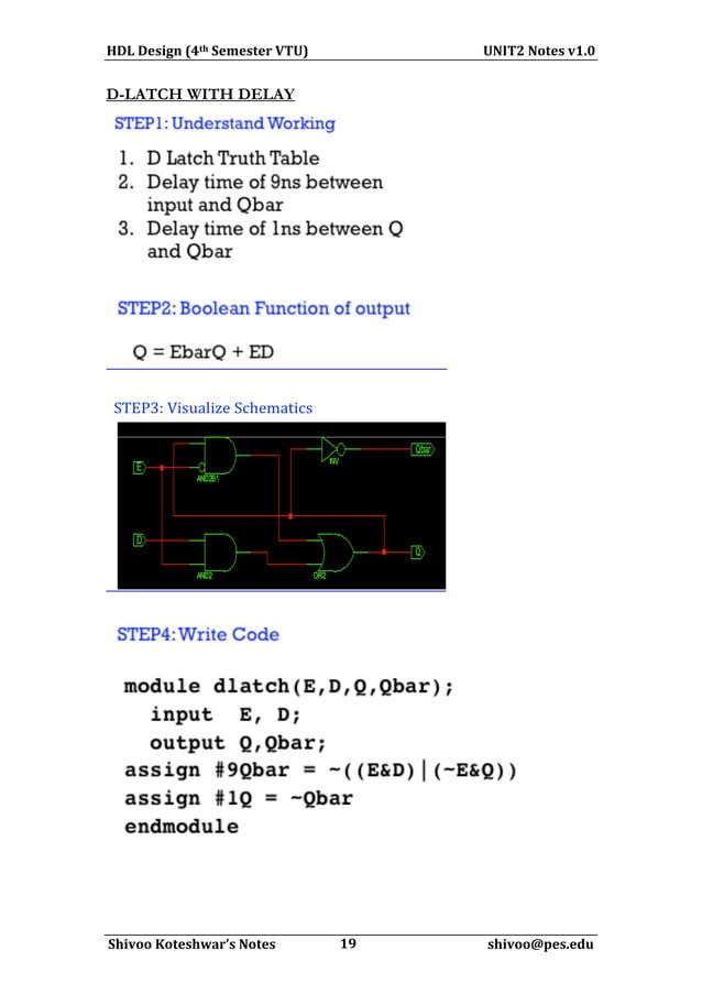 4Sem VTU-HDL Programming Notes-Unit2-Data Flow Descriptions | PDF