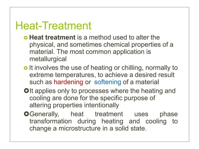 4- HEAT TREATMENT.ppt | Geology | Science