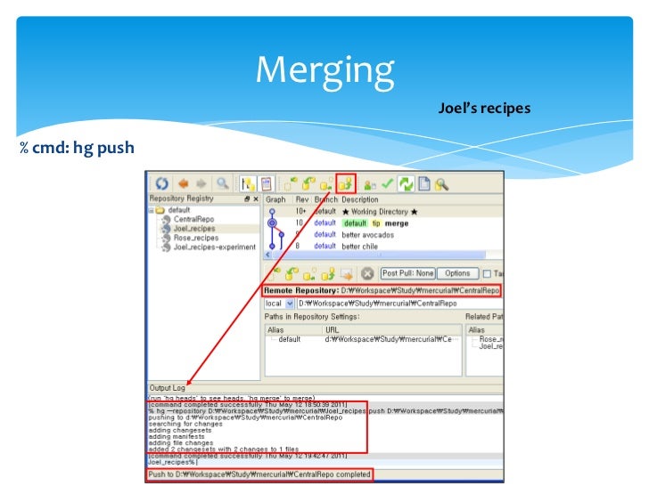 4. hg init – a mercurial tutorial by tortoise hg merging