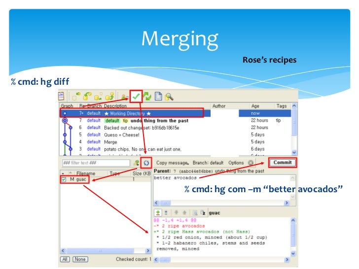 4. hg init – a mercurial tutorial by tortoise hg merging