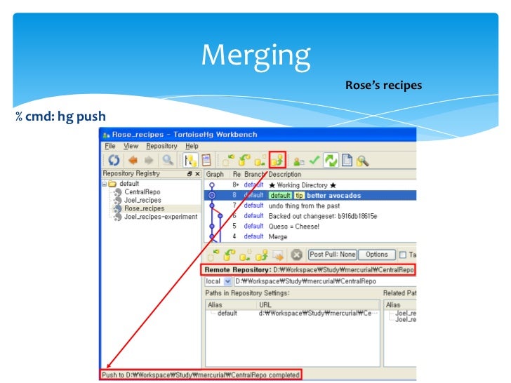 4. hg init – a mercurial tutorial by tortoise hg merging