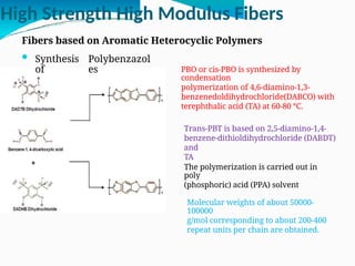 High Strength & High modulus textile fibers | PPTX