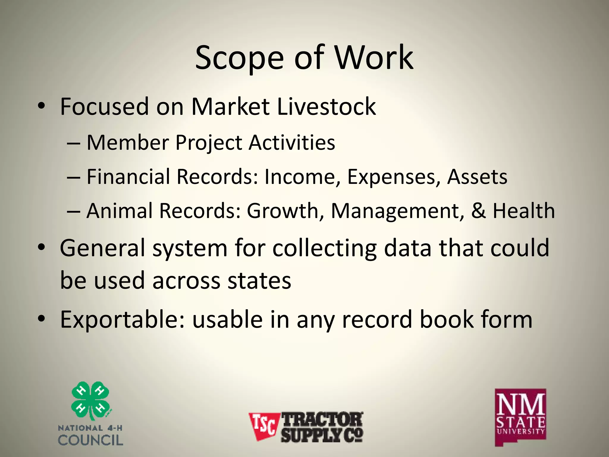 4 h livestock record app presentation netc 05-20-2014 | PPTX