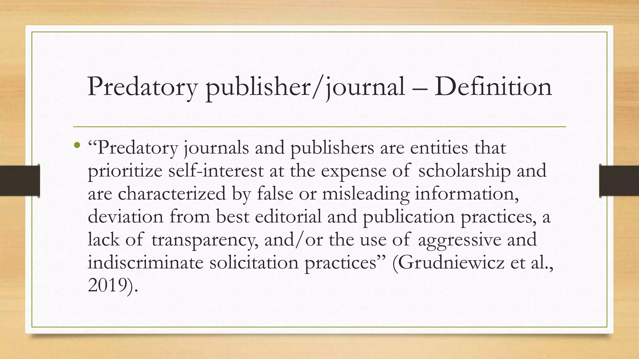 How to avoid predatory journals | PPT
