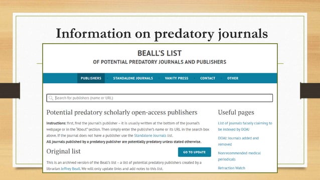 How to avoid predatory journals | PPT