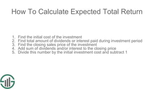 How To Calculate The Expected Total Return of Any Stock | PPT